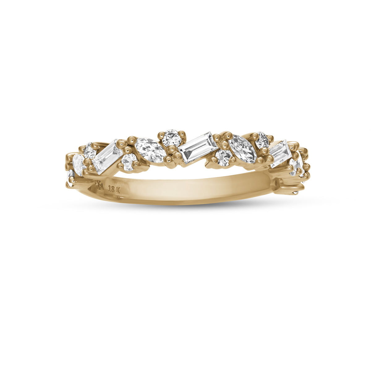Multi-Shape Diamond Eternity Band in 18K Gold | The Eternal Prism